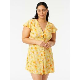 Rip Curl Kleid "Summer Rain" in Gelb - 56% | Gr&ouml;&szlig;e L | Damen-kleider