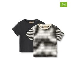 Wheat 2er-Set: Shirts "Fabian" in Schwarz/ Beige - 65% | Gr&ouml;&szlig;e 80 | Baby-shirts