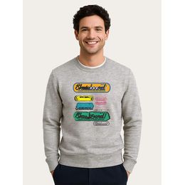 WOOOP Sweatshirt "Skateboard! Magazine More Static" in Grau - 52% | Gr&ouml;&szlig;e S | Herren-plussize