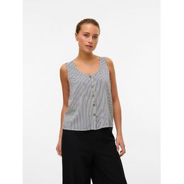 V&eacute;ro Moda Vero Moda Top in Dunkelblau/ Wei&szlig; - 48% | Gr&ouml;&szlig;e S | Damen-tops