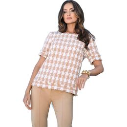 Heine Bluse in Beige - 62% | Gr&ouml;&szlig;e 50 | Damen-blusen