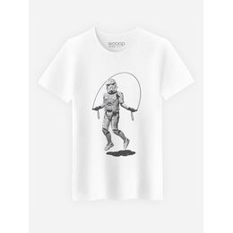 WOOOP Shirt "Stormtrooper Skipping" in Wei&szlig; - 60% | Gr&ouml;&szlig;e XL | Herren-plussize