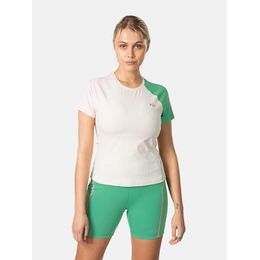 KARI TRAA Trainingsshirt "Linnea" in Creme/ Rosa/ Gr&uuml;n - 14% | Gr&ouml;&szlig;e M | Damen-outdoor-tops-shirts