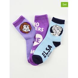 Disney Frozen 3er-Set: Socken "Frozen" in Lila/ Hellblau - 14% | Gr&ouml;&szlig;e 31-34 | Babysocken-strumpfhosen