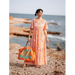 Isla Bonita by SIGRIS Kleid in Orange - 47% | Gr&ouml;&szlig;e L | Damen-kleider