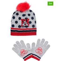 Disney Minnie Mouse 2tlg. Winteraccessoires-Set "Minnie" in Grau - 57% | Gr&ouml;&szlig;e 54 cm | Kindermuetzen