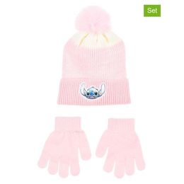 Lilo and Stitch Lilo & Stitch 2tlg. Winteraccessoires-Set "Lilo & Stitch" in Rosa - 59% | Gr&ouml;&szlig;e 54 cm | Kindermuetzen