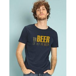WOOOP Shirt "To Beer or not to Beer" in Dunkelblau - 57% | Gr&ouml;&szlig;e M | Herren-plussize