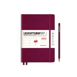 LEUCHTTURM1917 Wochenkalender in Bordeaux - (B)14,5 x (H)21 cm, ENG - 59% | Buero-schulbedarf