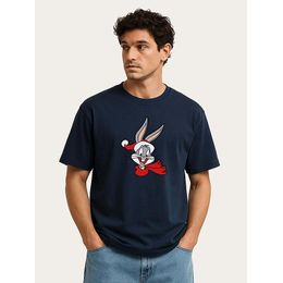 WOOOP Shirt "Looney Tunes Bugs Bunny" in Dunkelblau - 60% | Gr&ouml;&szlig;e L | Herren-plussize