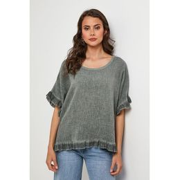 Lin Passion Bluse in Khaki - 76% | Gr&ouml;&szlig;e 34/36 | Damen-blusen