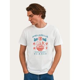 WOOOP Shirt "Torc Ramen Lovers Club" in Wei&szlig; - 57% | Gr&ouml;&szlig;e L | Herren-plussize