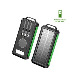 SmartCase Solar-Powerbank in Schwarz/ Gr&uuml;n - 20.000 mAh - 71% | Technikzubehoer
