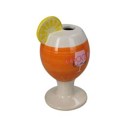 Kersten Vase ''Cocktail'' in Wei&szlig;/ Orange - (B)9,5 x (H)17,3 x (T)9 cm - 30% | Kerzen-vasen