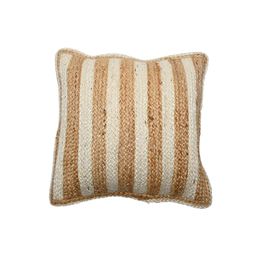 Signes Grimalt Jute-Kissen in Hellbraun/ Wei&szlig; - (L)45 x (B)45 cm - 45% | Dekokissen