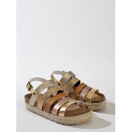 BACKSUN Sandalen "Pria" in Gold/ Braun - 64% | Gr&ouml;&szlig;e 40 | Damen-sandalen