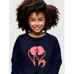 WOOOP Sweatshirt "Flowers" in Dunkelblau - 59% | Gr&ouml;&szlig;e 104 | Kinder-sweatshirts-jacken