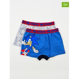 Sonic 2er-Set: Boxershorts in Blau/ Grau - 25% | Gr&ouml;&szlig;e 116-128 | Kinder-waesche