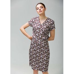 4funkyflavours Kleid "Fanatic" in Braun/ Wei&szlig;/ Gelb - 39% | Gr&ouml;&szlig;e M | Damen-kleider
