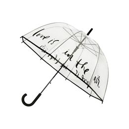 Impliva Stockschirm "Love is in the air" in Transparent/ Schwarz - &Oslash; 85 cm - 65% | Damen-regenschirme