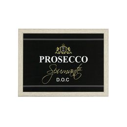 MARS & MORE Mars & More Tablett "Prosecco" in Schwarz - (B)43 x (H)43 cm - 38% | Aufbewahren-servieren