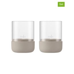 Blomus 2er-Set: Windlichter "Calma" in Beige - (H)9 x &Oslash; 7 cm - 14% | Kerzen-vasen