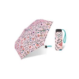 Benetton Taschenschirm in Rosa/ Bunt - &Oslash; 87 cm - 71% | Damen-regenschirme
