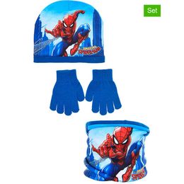 Spiderman 3tlg. Winteraccessoires-Set "Spiderman" in Blau - 57% | Gr&ouml;&szlig;e 54 cm | Kindermuetzen