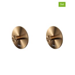 Tiger 2er-Set: Handtuchhaken "Base" in Gold - &Oslash; 4,4 cm - 28% | Badezimmer-accessoires