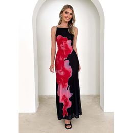 Tazga Kleid in Schwarz/ Rot - 67% | Gr&ouml;&szlig;e 38 | Damen-kleider