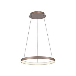 Just Light LED-H&auml;ngeleuchte "Hoop" in Braun - (H)180 x &Oslash; 57 cm - 57% | Haengeleuchten-deckenleuchten