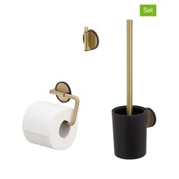 Tiger 3tlg. Set: WC-Ausstattung "Tune" in Gold/ Schwarz - 45% | Badezimmer-accessoires