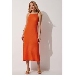 Happiness Istanbul Kleid in Orange - 52% | Gr&ouml;&szlig;e 38 | Damen-kleider