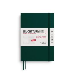 LEUCHTTURM1917 Wochenkalender & Notizbuch in Dunkelgr&uuml;n - A5, ENG - 30% | Buero-schulbedarf