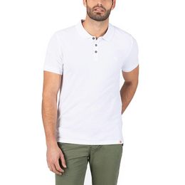 Timezone Poloshirt in Wei&szlig; - 55% | Gr&ouml;&szlig;e XL | Herren-plussize