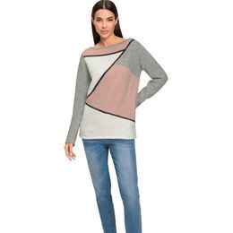 Heine Pullover in Grau/ Rosa - 60% | Gr&ouml;&szlig;e 46 | Damen-pullover-cardigans