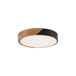 Just Light LED-Deckenleuchte in Schwarz/ Hellbraun - &Oslash; 32 cm - 33% | Haengeleuchten-deckenleuchten