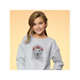 WOOOP Sweatshirt "Festival lion spring" in Grau - 57% | Gr&ouml;&szlig;e 152 | Kinder-sweatshirts-jacken