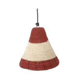 Deco Lorrie H&auml;ngeleuchte "Primitive" in Beige/ Rot - (H)20 x &Oslash; 19 cm - 45% | Haengeleuchten-deckenleuchten