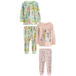 next Pyjama M&auml;dchen Gr&ouml;&szlig;e 86 blau / gelb / hellgr&uuml;n / pink