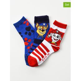 Disney Paw Patrol 3er-Set: Socken "Paw Patrol" in Blau/ Dunkelblau/ Rot - 14% | Gr&ouml;&szlig;e 31-34 | Babysocken-strumpfhosen