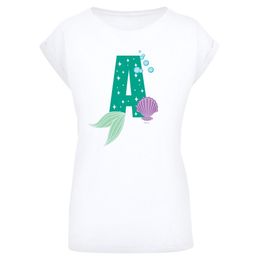 F4NT4STIC T-Shirt 'Disney Alphabet A Is For Ariel' Damen Gr&ouml;&szlig;e M blau / gr&uuml;n / lila / wei&szlig;