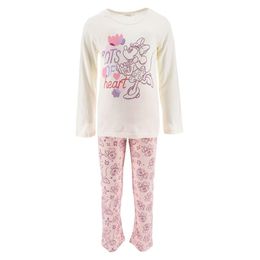 Disney Minnie Mouse Pyjama "Minnie" in Creme/ Rosa - 52% | Gr&ouml;&szlig;e 104 | Kinder-waesche