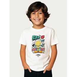 WOOOP Shirt "Loneley tunes Tweety 80th Bad" in Wei&szlig; - 61% | Gr&ouml;&szlig;e 152 | Kinder-oberteile