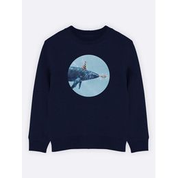 WOOOP Sweatshirt "Party Whale" in Dunkelblau - 59% | Gr&ouml;&szlig;e 152 | Kinder-sweatshirts-jacken