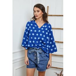 La Compagnie Du Lin Leinen-Bluse "Amoura" in Blau - 75% | Gr&ouml;&szlig;e S | Damen-blusen