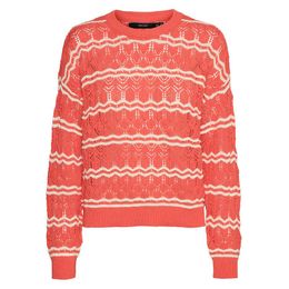 V&eacute;ro Moda Vero Moda Pullover in Rot/ Creme - 62% | Gr&ouml;&szlig;e M | Damen-pullover-cardigans
