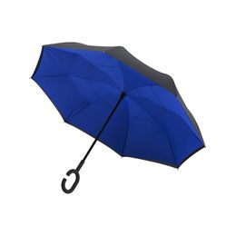 Impliva Inside-Out-Schirm in Blau/ Schwarz - &Oslash; 107 cm - 71% | Damen-regenschirme