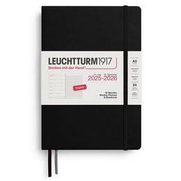 LEUCHTTURM1917 Wochenkalender & Notizbuch in Schwarz - A5, ENG - 30% | Buero-schulbedarf