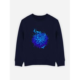 WOOOP Sweatshirt "Sea Flower" in Dunkelblau - 59% | Gr&ouml;&szlig;e 140 | Kinder-sweatshirts-jacken